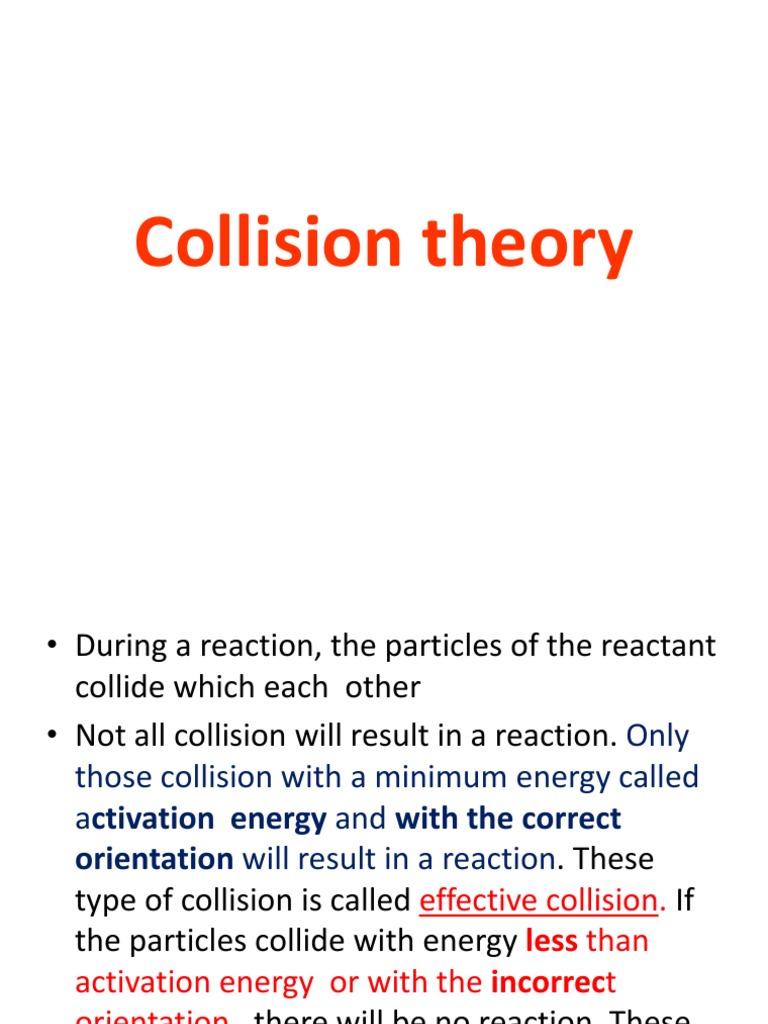 Collision Theory | Reaction Rate | Chemical Reactions