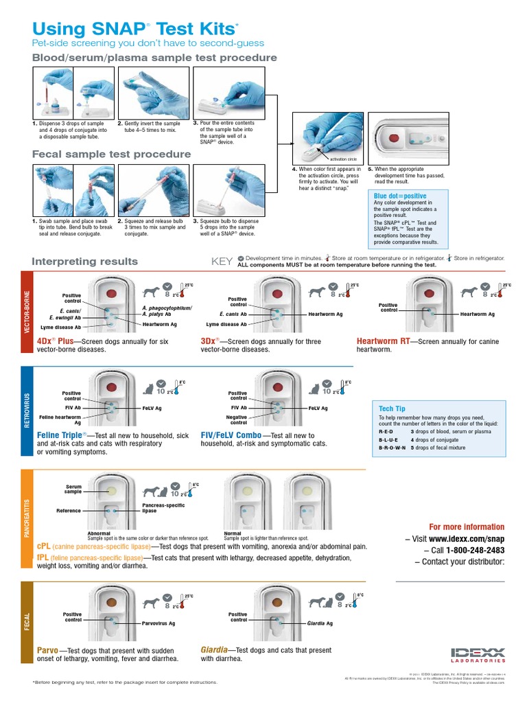 Using SNAP Test Kits: Blood/serum/plasma Sample Test Procedure | PDF ...