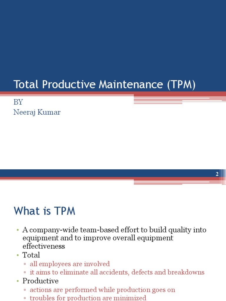 Total Productive Maintenance | PDF | Business | Labour