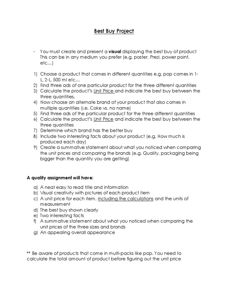 Best Buy Poster Project | PDF | Brand | Units Of Measurement