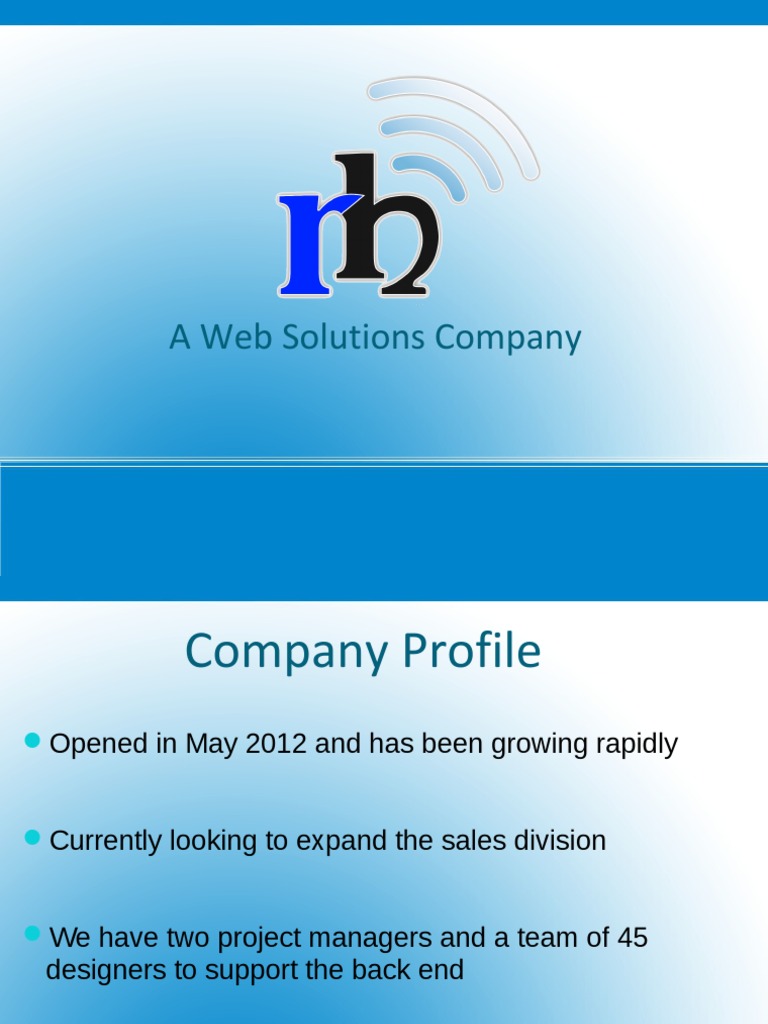 A Web Solutions Company | PDF | Business | Computing And Information ...