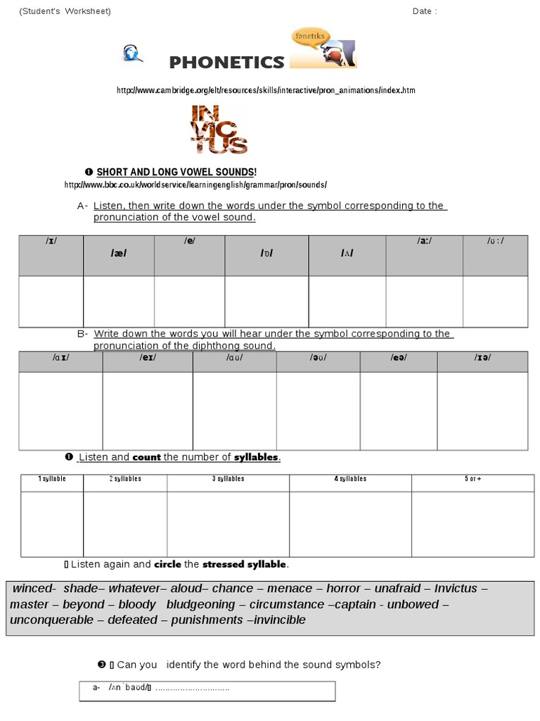 Phonetics: Vowel and Diphthong Practice | PDF