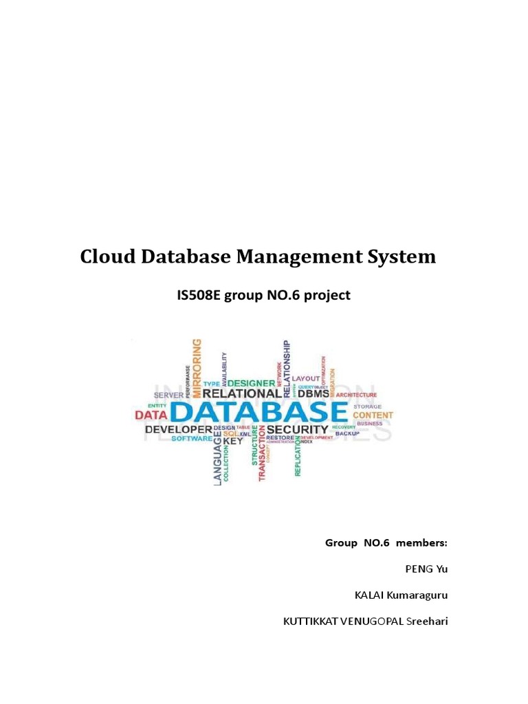 Cloud Database Management System | PDF | Databases | Cloud Computing
