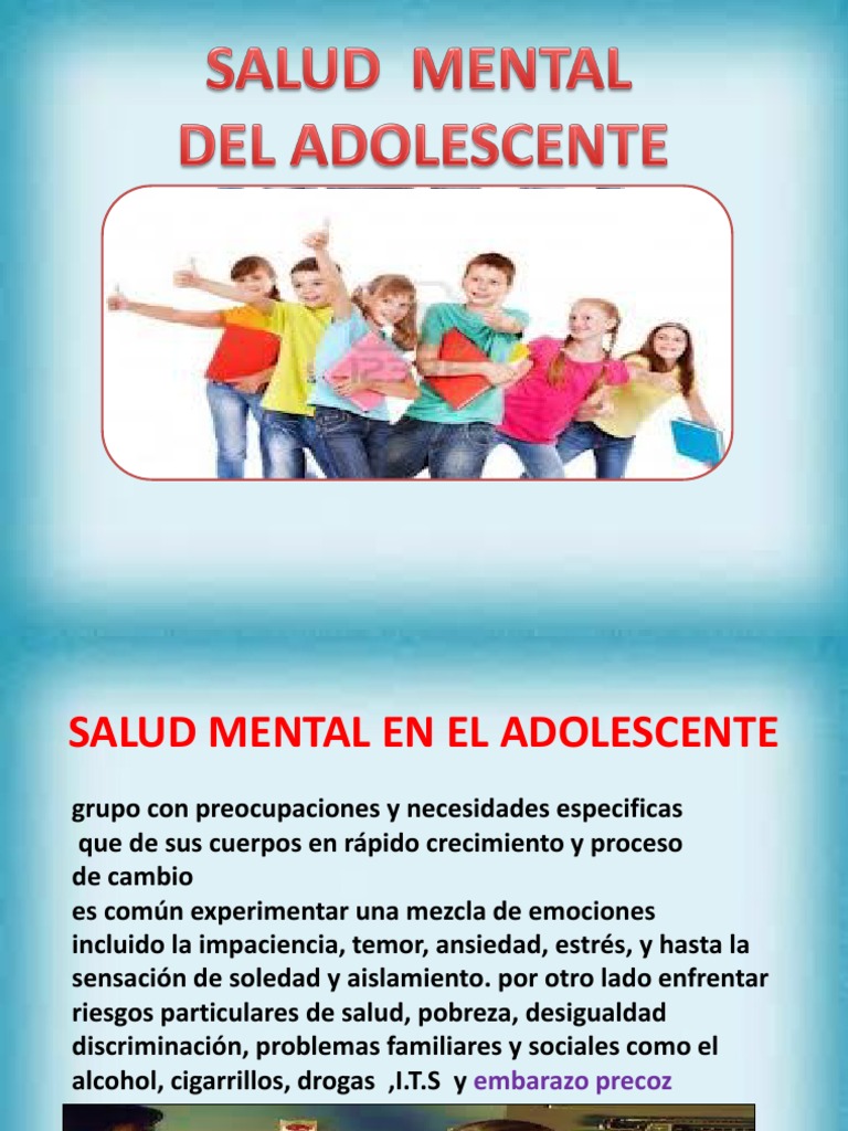 Clase IIIsalud Mental Adolescente | PDF | Adultos | Adolescencia