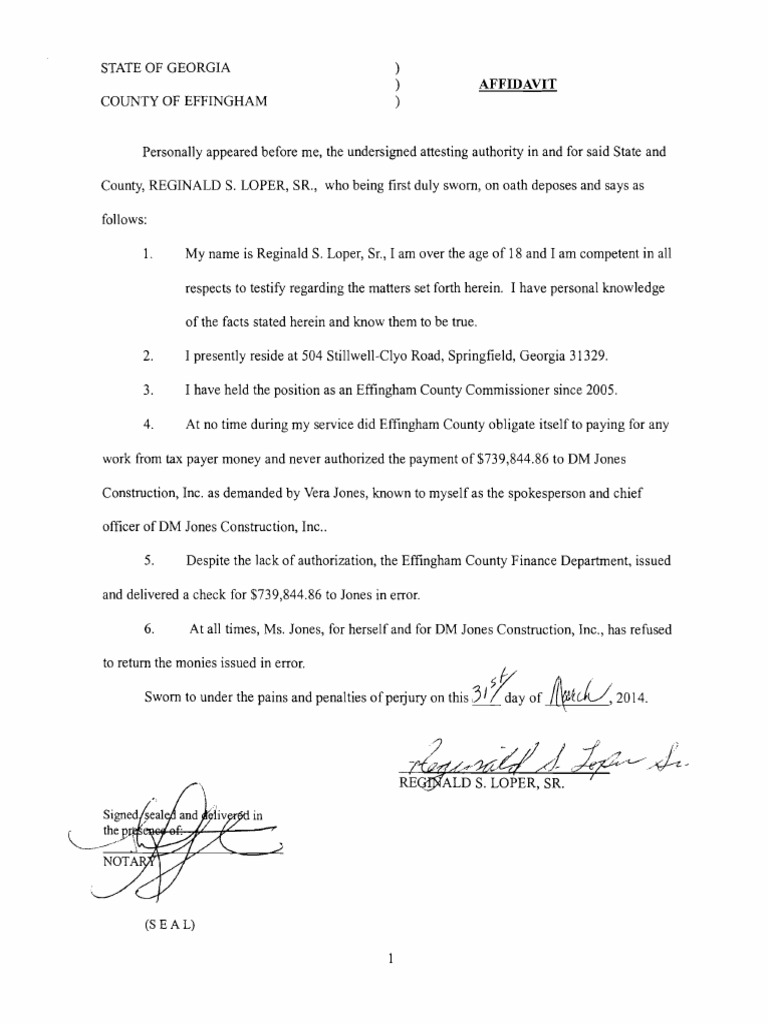Ratchford Documents | PDF | Affidavit | Perjury