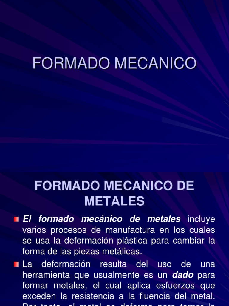 Formado Mecanico | PDF | Forjar | Rieles