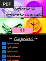 Refracția Și Reflexia Luminii | PDF