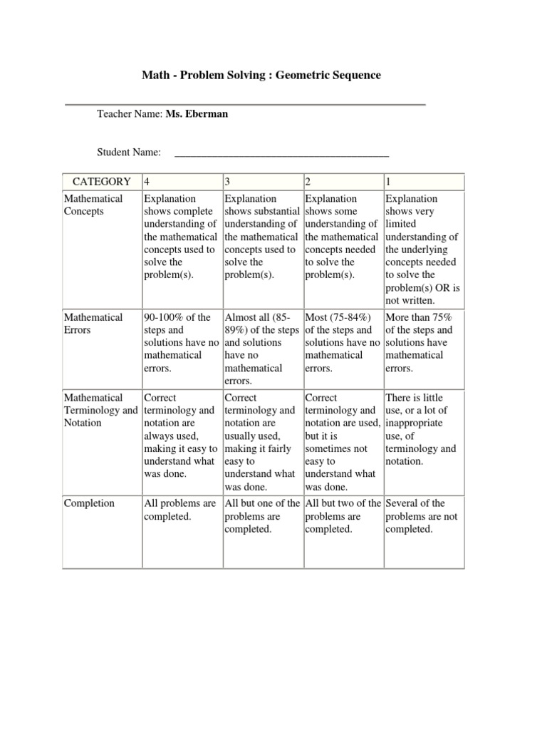 Geometric Sequence Problem Solving Guide | PDF