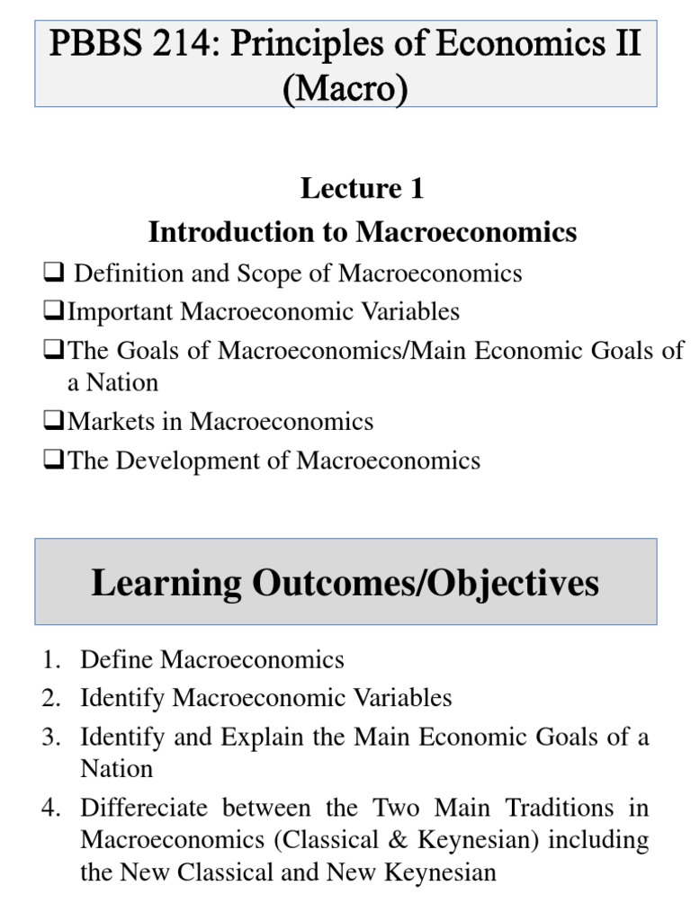 Lecture 1 Macroeconomics | PDF | Macroeconomics | Inflation