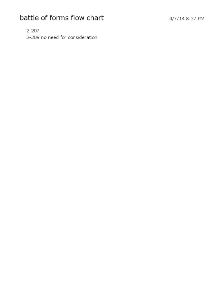 Battle of Forms Flow Chart | PDF