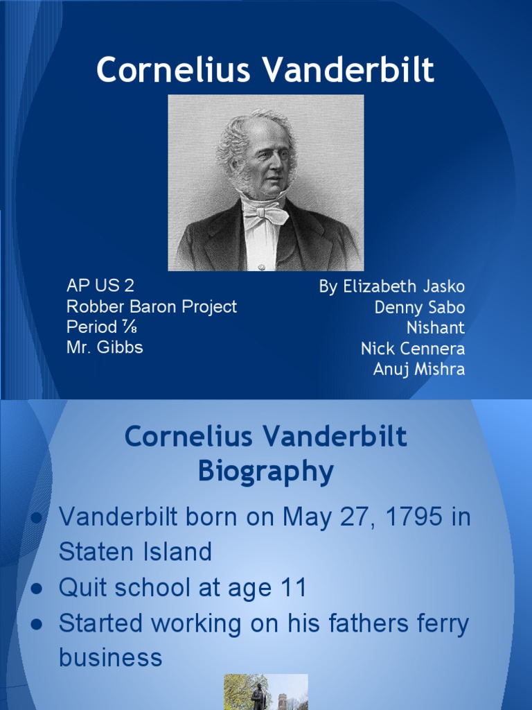 Cornelius Vanderbilt | Ferry | Rail Transport
