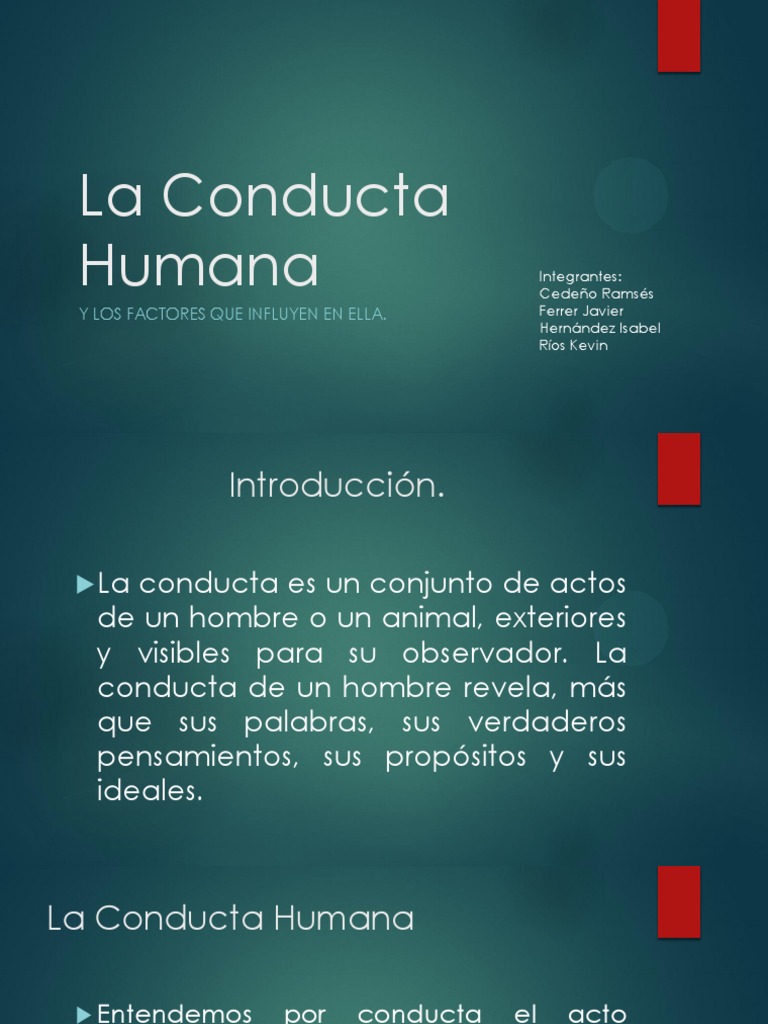 La Conducta Humana | PDF | Comportamiento | Socialización
