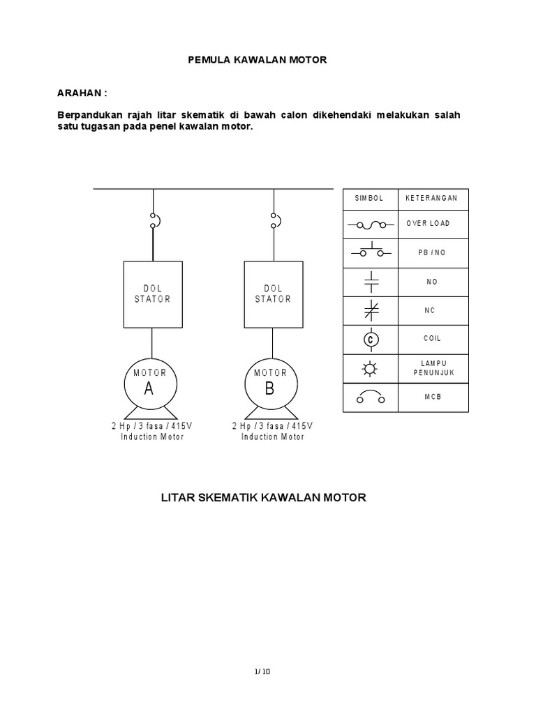 Litar Kawalan Motor DOL 3 Fasa | PDF