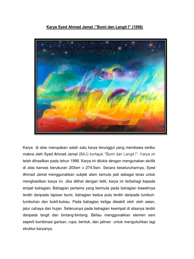 Karya Syed Ahmad Jamal | PDF