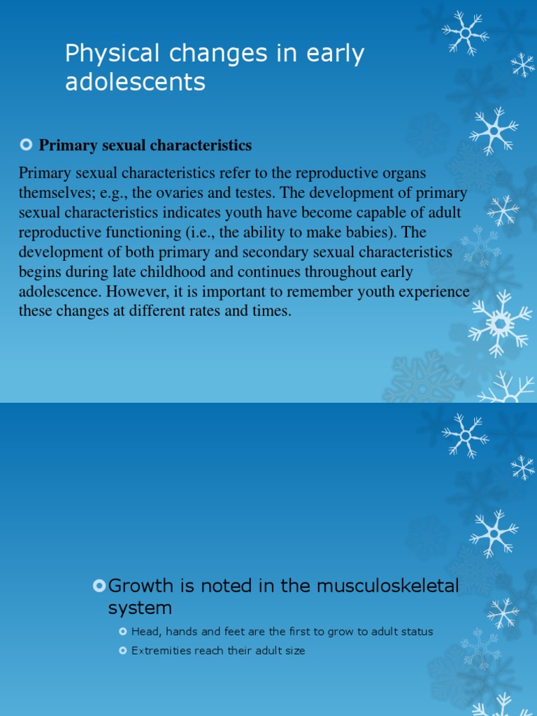 Physical Changes in Early Adolescence | PDF | Puberty | Adolescence