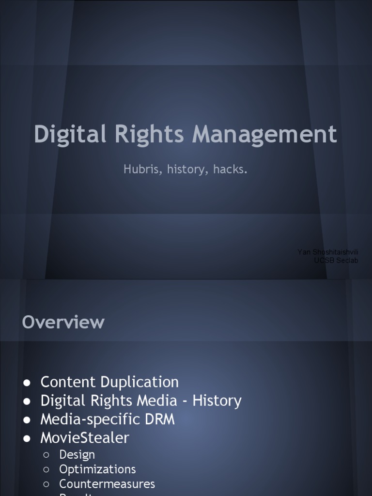 DRM | PDF | Digital Rights Management | Program Optimization