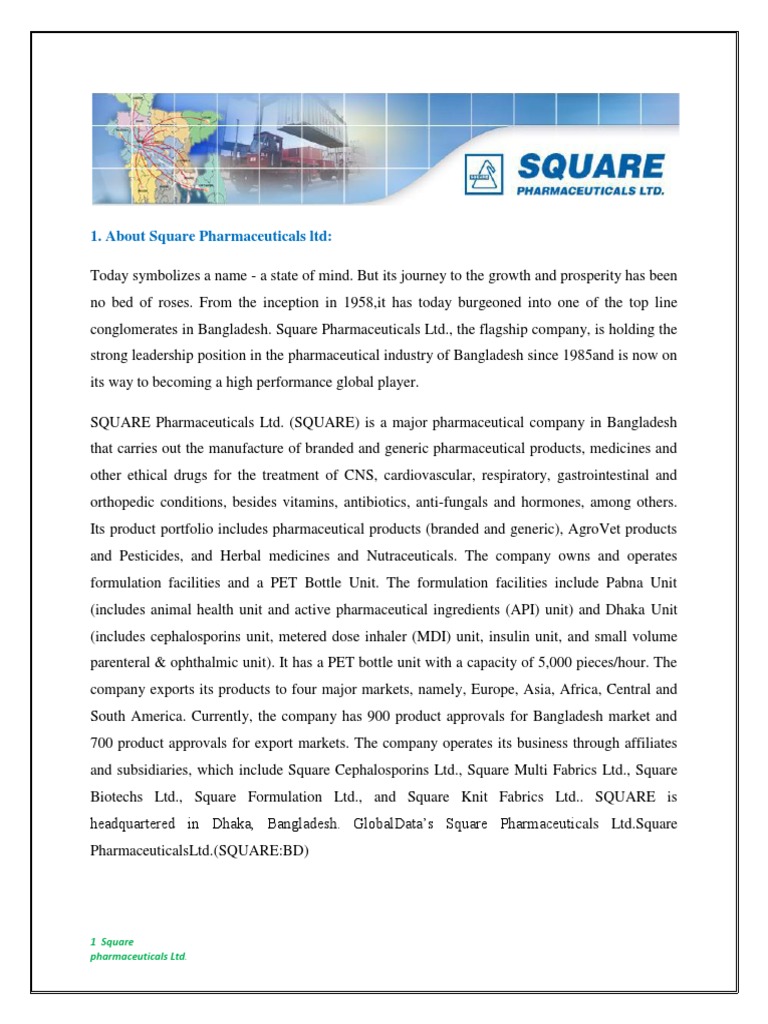 About Square Pharmaceuticals LTD | PDF | Strategic Management | Competition