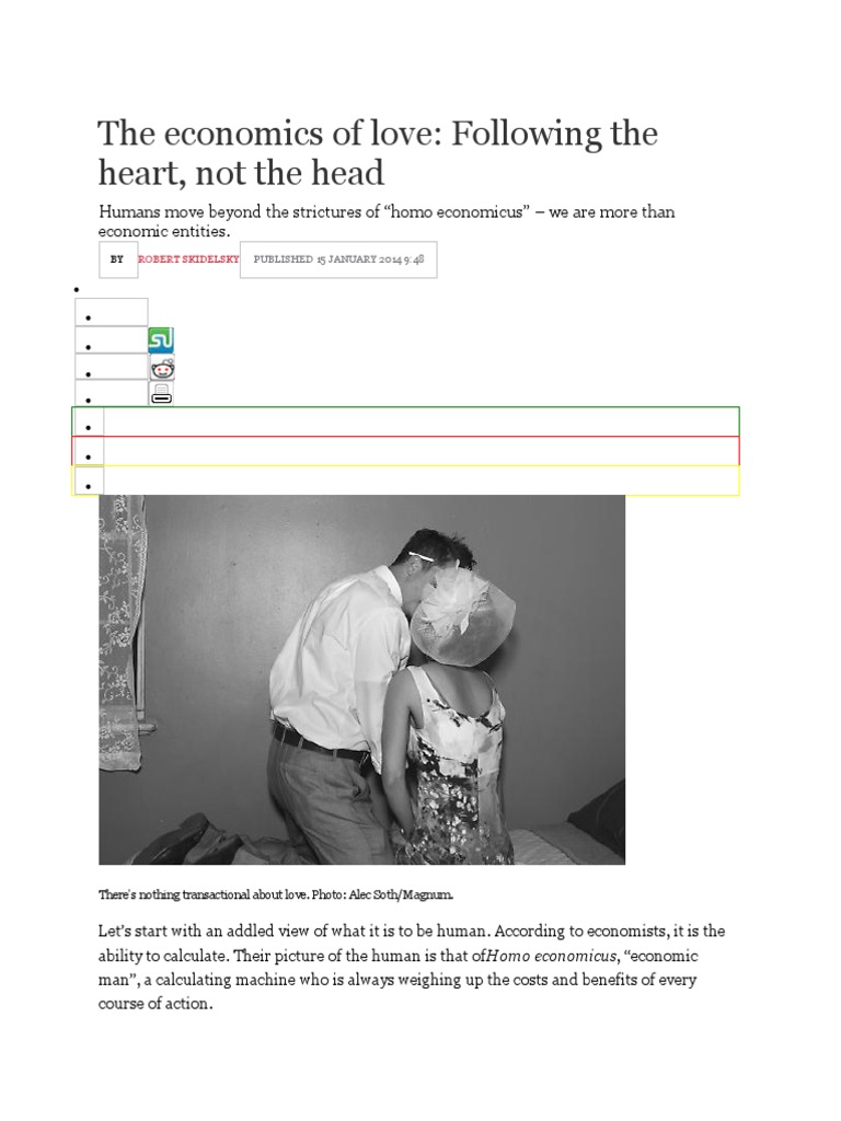 The Economics Of... Love | PDF | Economics | Economic Theories