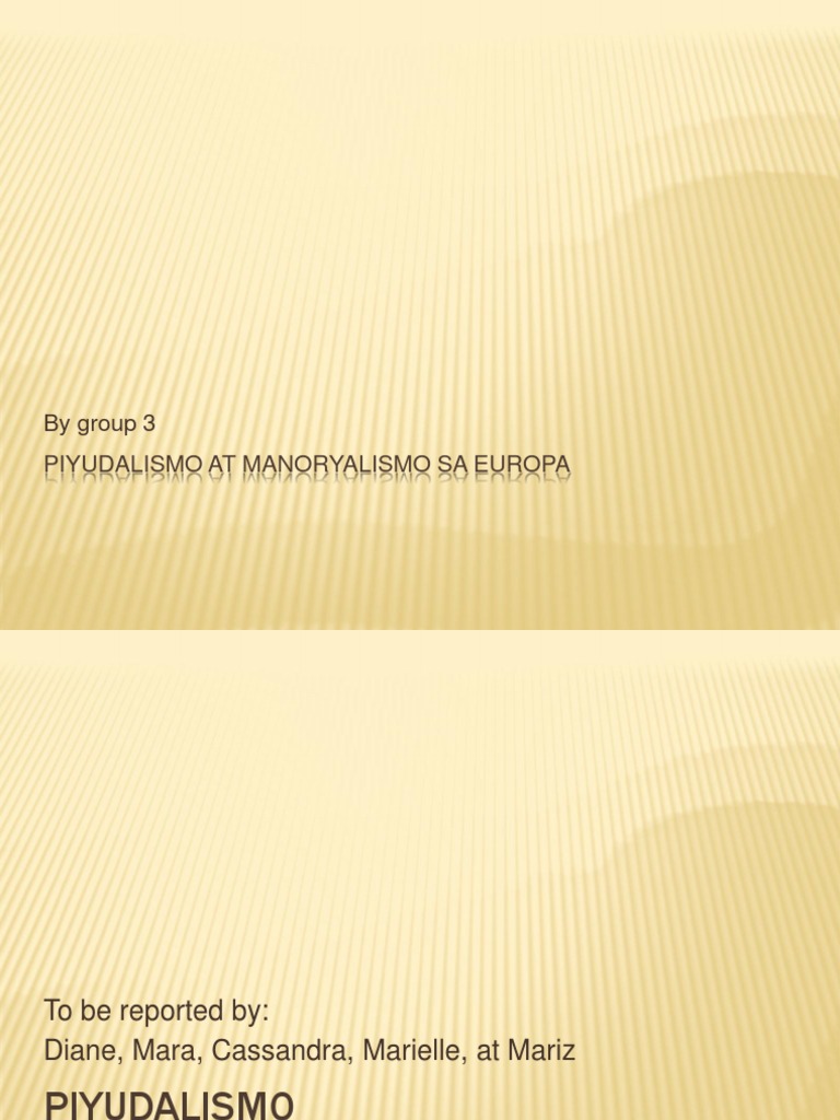 Piyudalismo at Manoryalismo Sa Europa | PDF