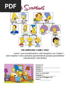 Simpsons Family Tree Worksheet