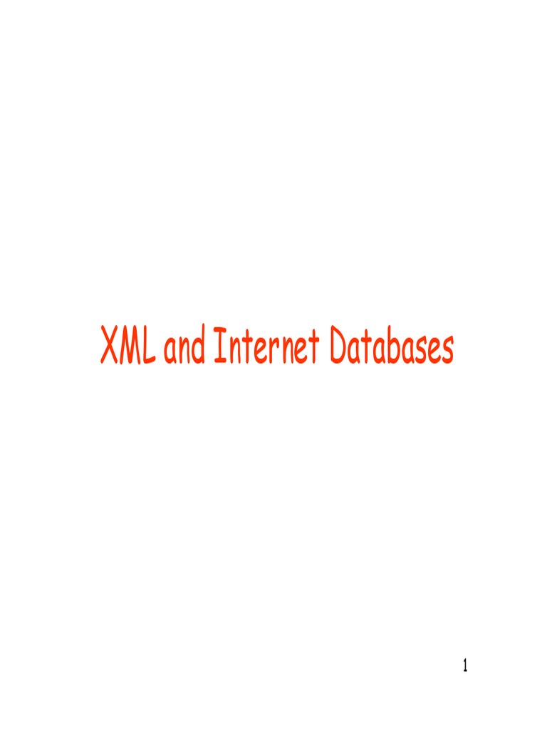 XML and Internet Databases | PDF | X Path | Html Element