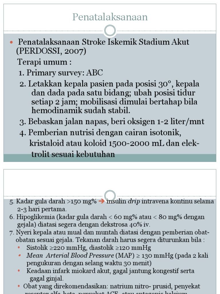 Penatalaksanaan Stroke | PDF | Sains & Matematika