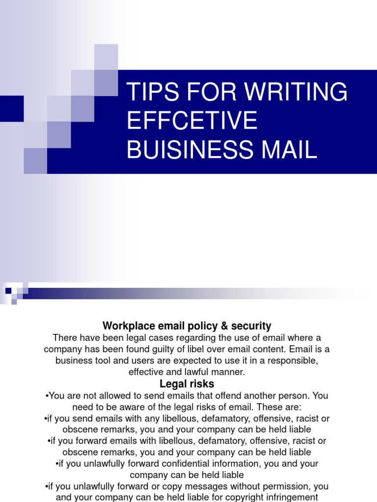 Effective Business Email Writing Tips | PDF | Email | Defamation