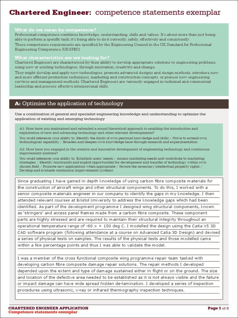 CEng Competence Exemplars | PDF | Competence (Human Resources ...