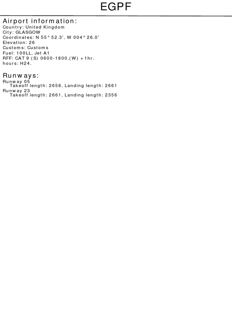 EGPF Charts | Download Free PDF | Air Traffic Control | Avionics