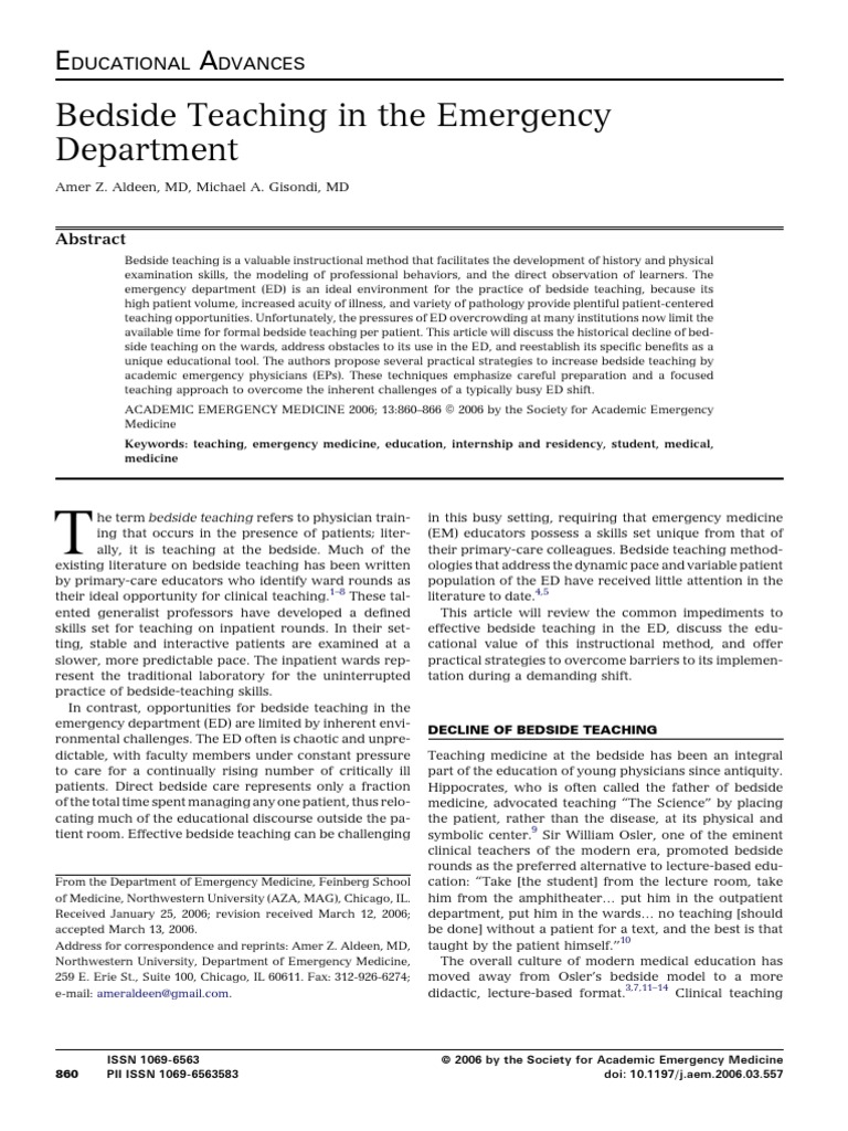 Bedside Ed Teaching | PDF