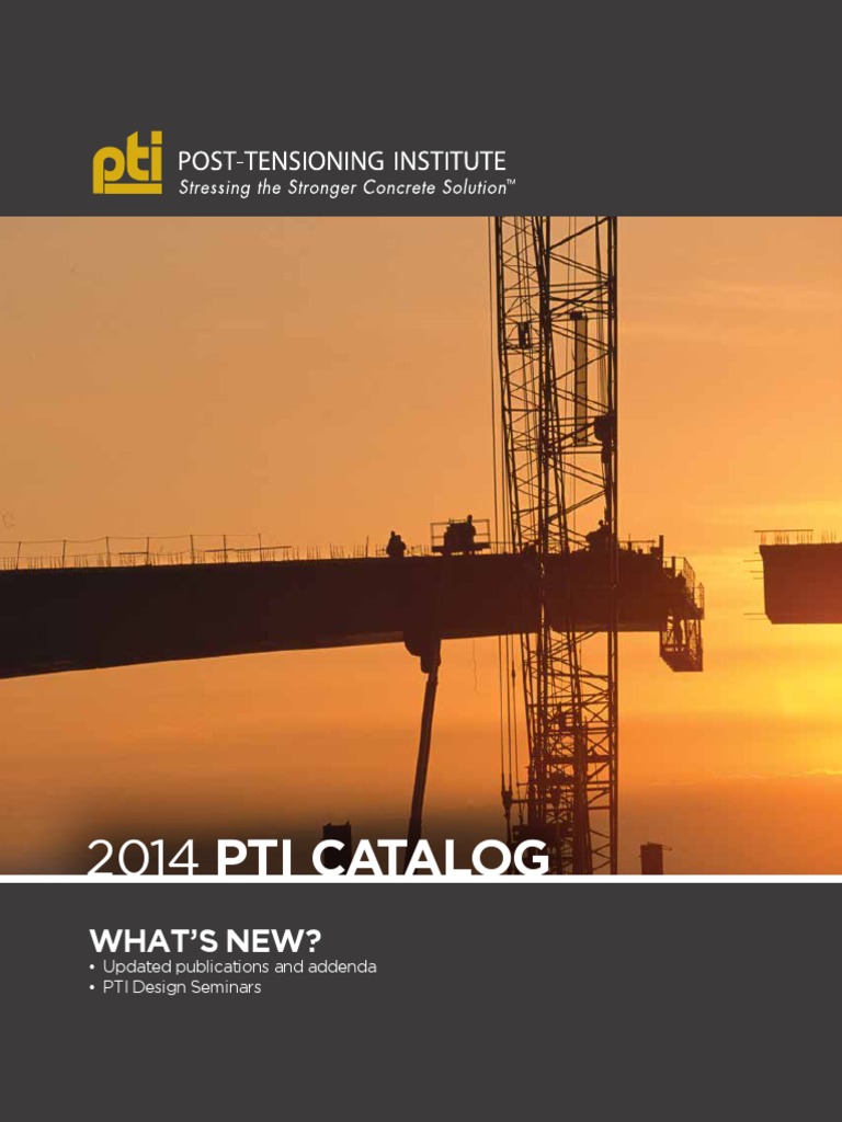 PTI Catalog.v6 | PDF | Prestressed Concrete | Concrete