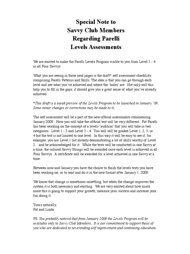 Parelli Levels Assessment | PDF | Horse Gait | Horses
