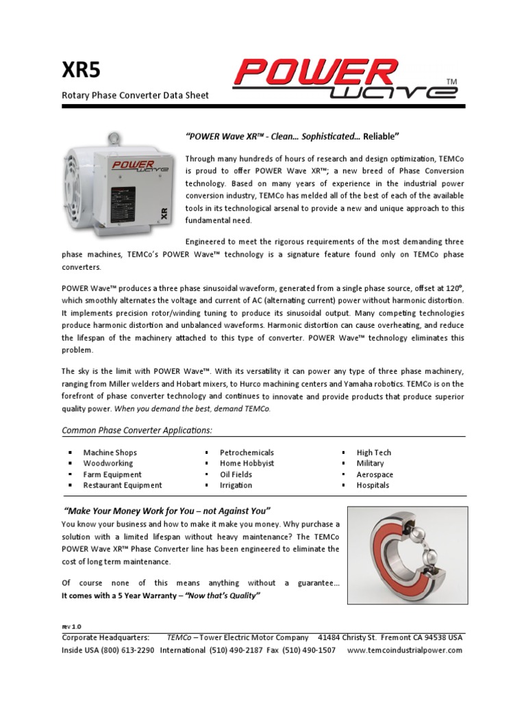 XR5 Data Sheet | PDF | Power Supply | Fuse (Electrical)