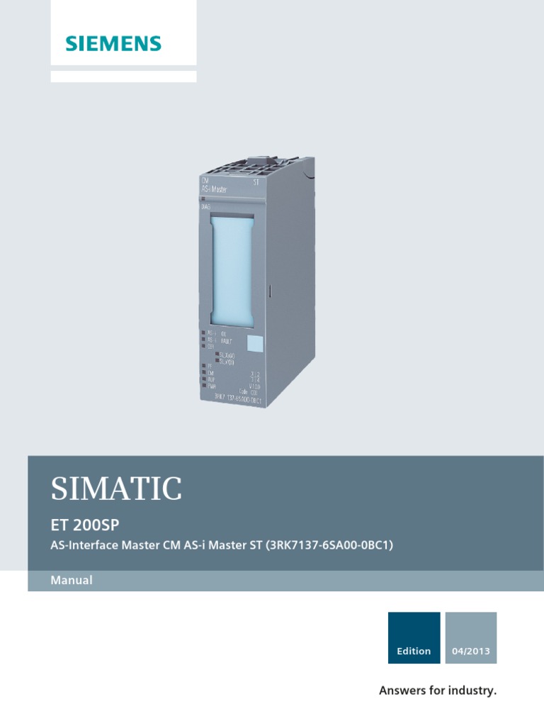 CM As-I Master ST Et200sp Manual 2013-04 En-Us | PDF | Power Supply ...