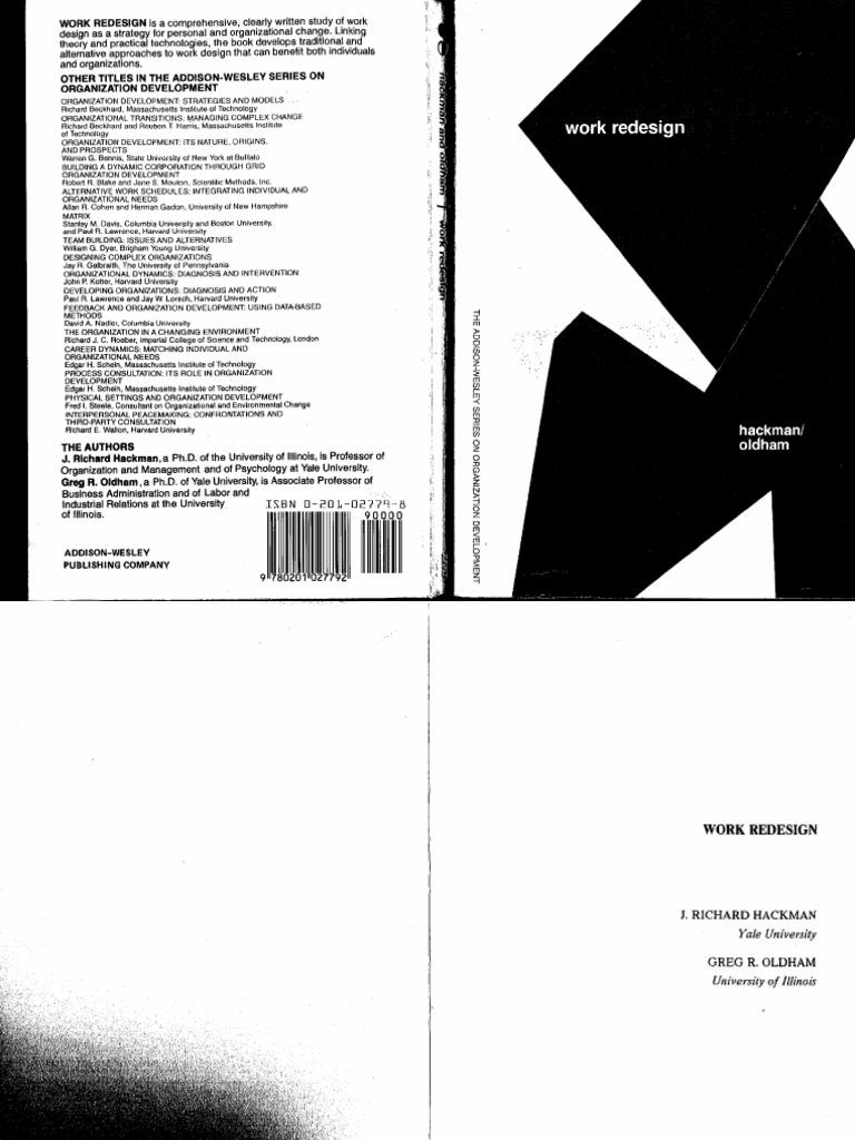 Hackman Oldham Work Redesign