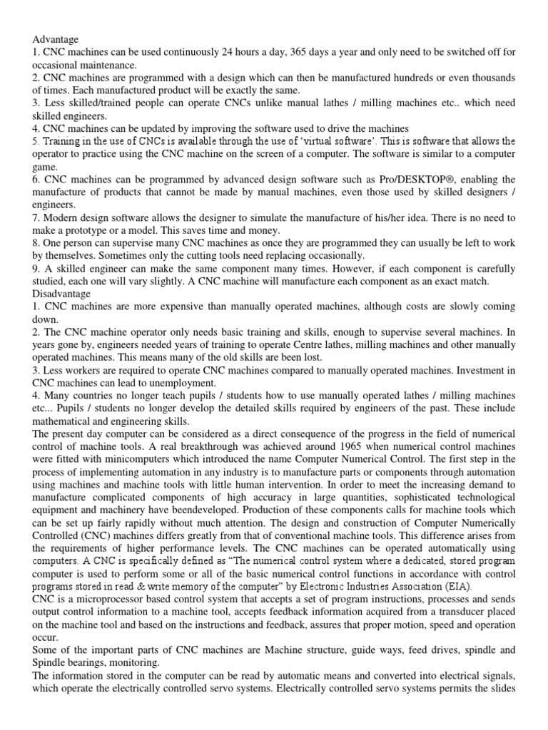 Notes of CNC | PDF | Numerical Control | Programmable Logic Controller