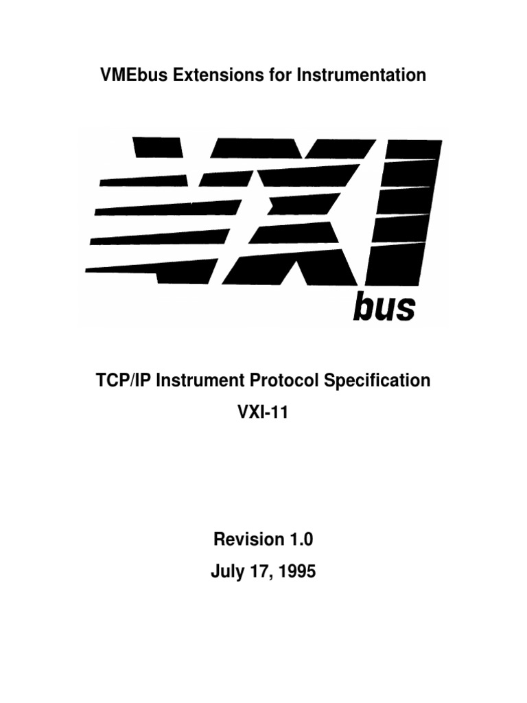 VXI-11 Spec | PDF | Communications Protocols | Computer Network