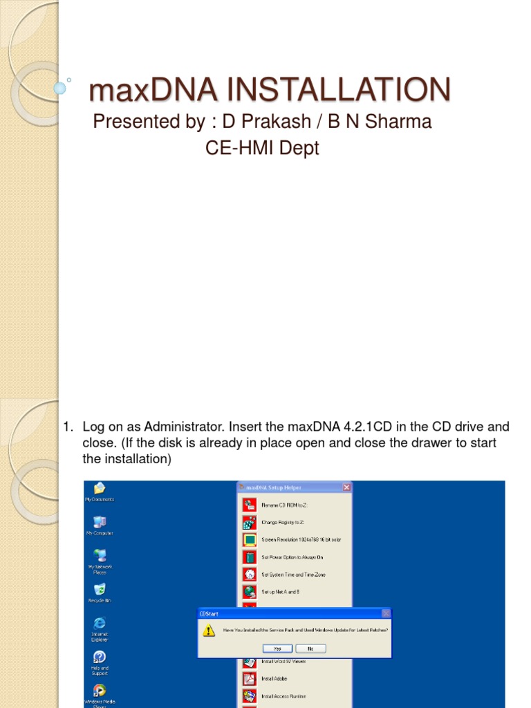 Maxdna Installation | PDF | Installation (Computer Programs ...