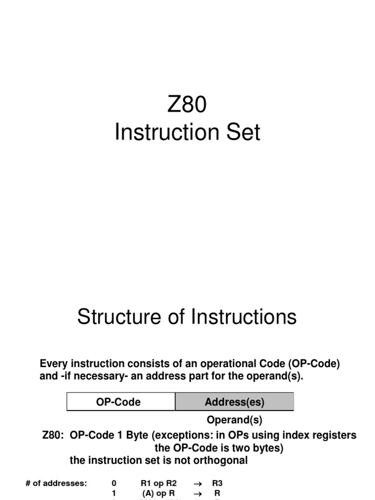 Z80 Is | PDF | Instruction Set | Computer Engineering
