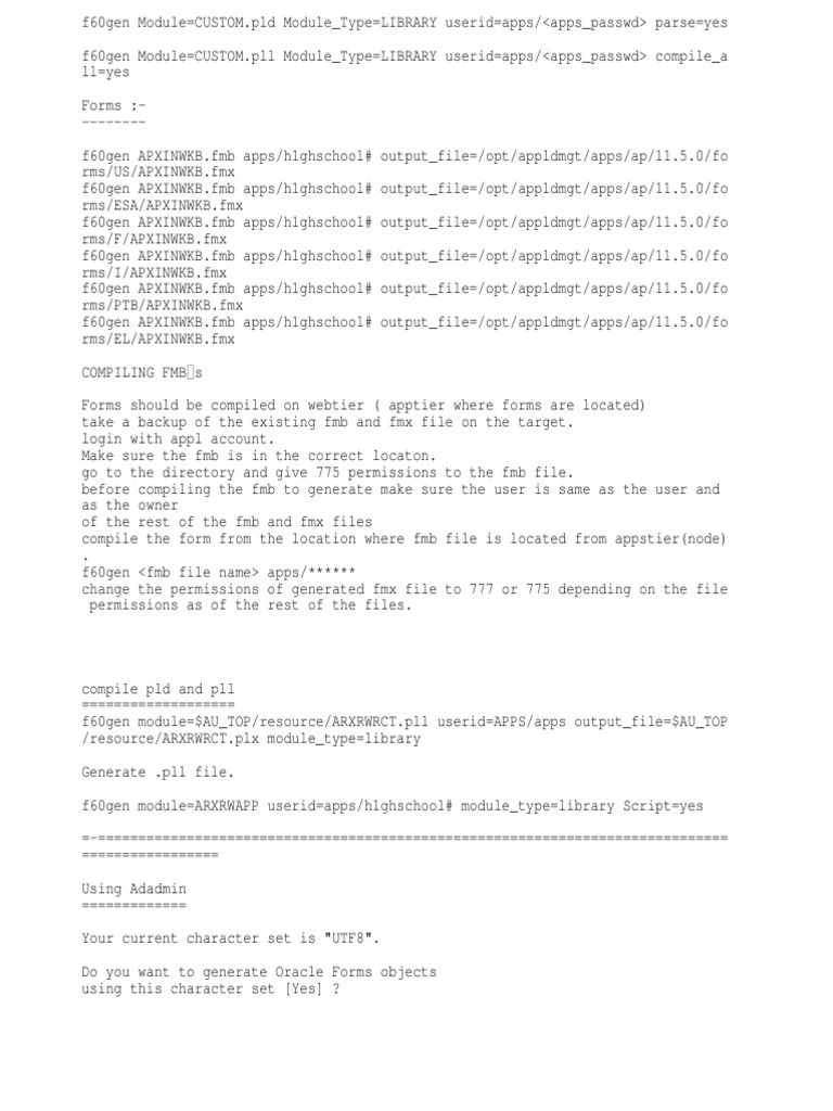 Forms, Libraryand MENU Compile Procedure | PDF | Computer Architecture | Software Development