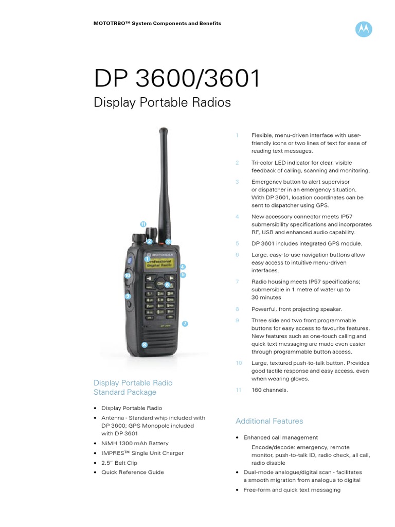 Motorola Mototrbo Dp3600 Dp3601 G | PDF | Decibel | Frequency Modulation