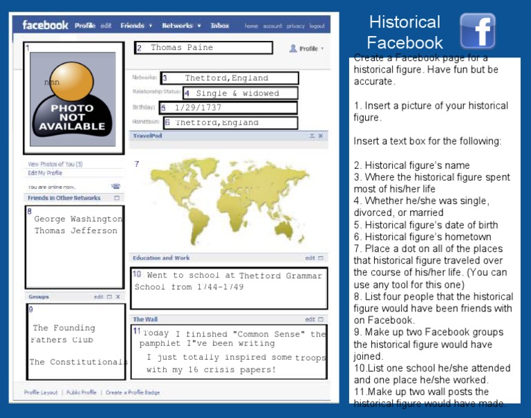 Historical Figure Facebook Page Template | PDF