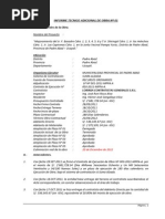 Informe de Adicional de Obra | PDF | Presupuesto | Microeconomía