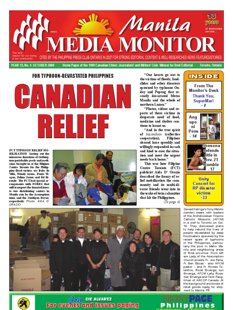 Manila Media Monitor - OCTOBER 2009 | PDF | Debt | Bankruptcy