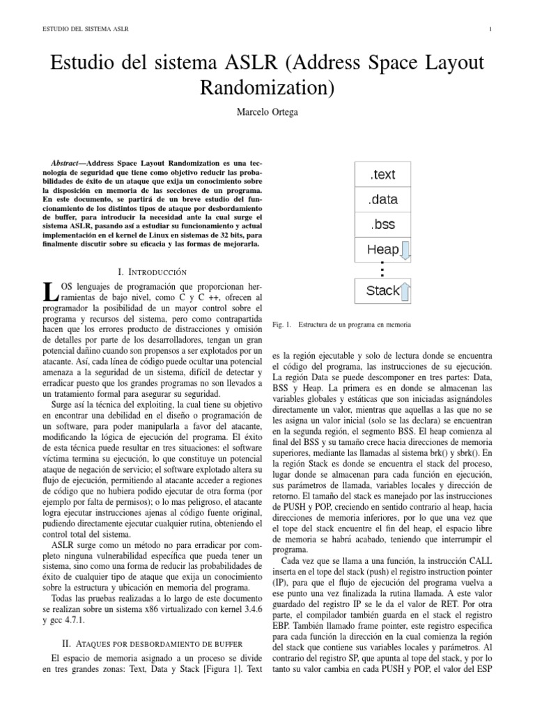 ASLR en Linux | PDF | Aleatoriedad | Puntero (Programación de computadora)