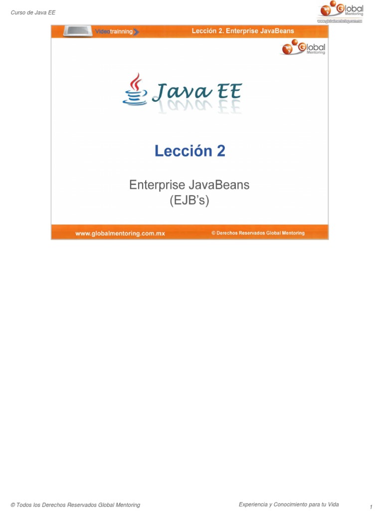 Curso Java EE - 02 Leccion 02 - Teoria | PDF | Enterprise Java Beans | Plataforma Java