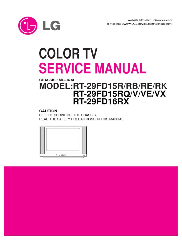 LG Chassis MC 049a RT 29fd15 | PDF | Vacuum Tube | Volt