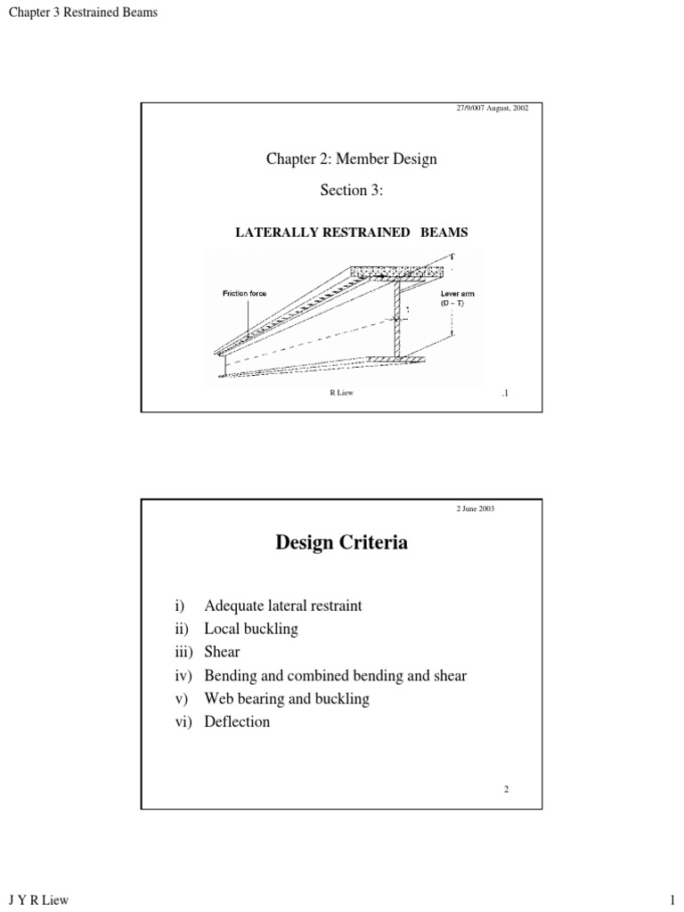 Structural Steel Design - Restrained Beam | PDF | Beam (Structure ...