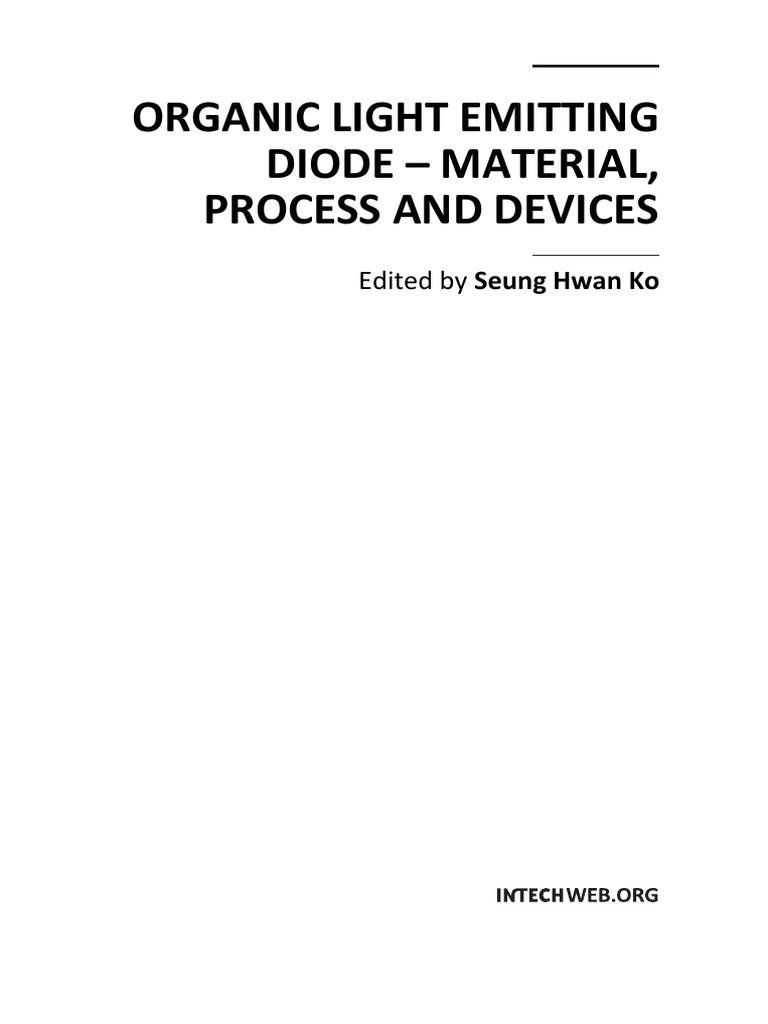 Organic Light Emitting Diode - Material Process and Devices | PDF ...