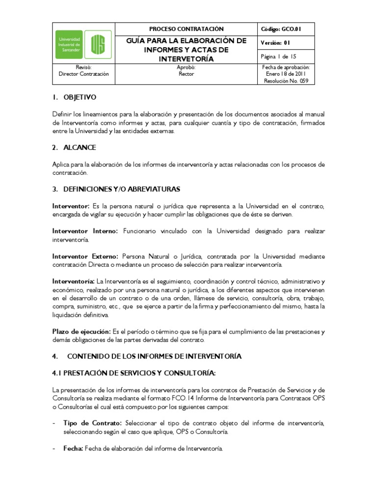 Guia para Informes de Interventoria | PDF | Liquidación | Pagos